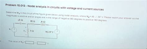 problem 10013 nodal analysis in circuits with voltage and current sources determine vx in the ...