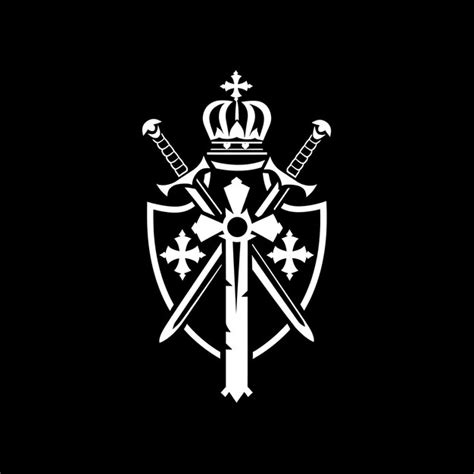 Premium Photo Regal Knight Crusader Order Logo With Crosses And
