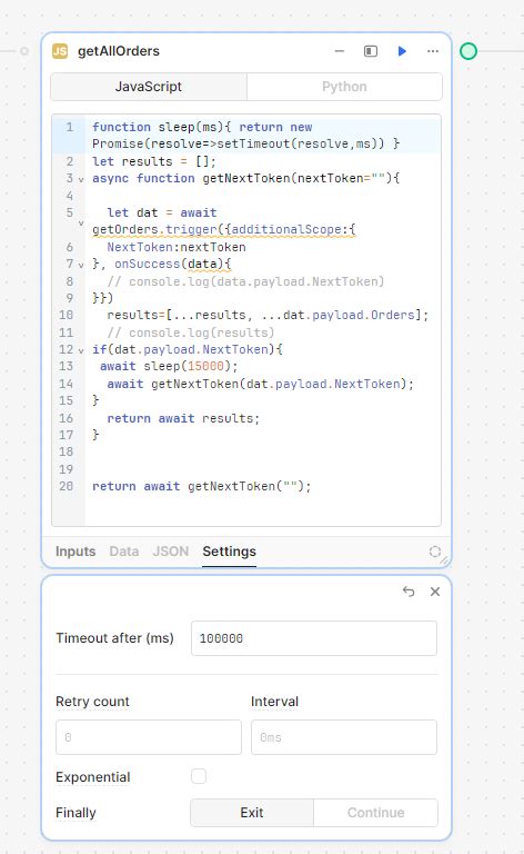 Build A Workflow To Fetch Order Api And Using Sleep Function To Slow Down The Query Speed To