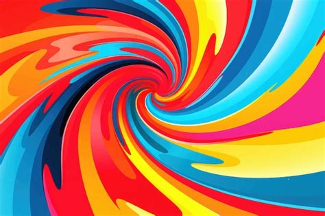 Vibrant Colorful Abstract Swirl Design Premium Ai Generated Vector
