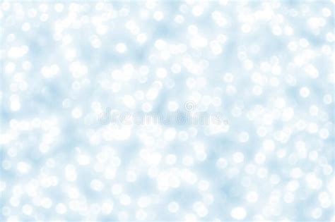 Abstract Bokeh Light Snowfall Background Soft Blue And White Bokeh Background Stock