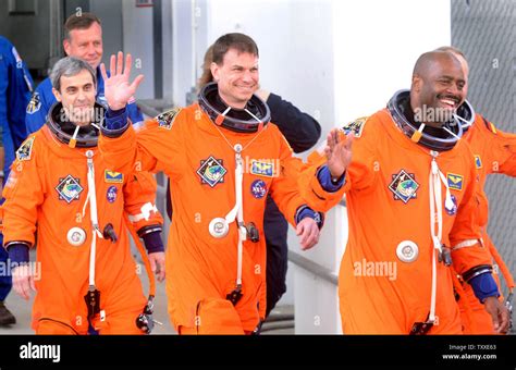 Astronaut Leland D Melvin R Astronaut Stanley G Love C And