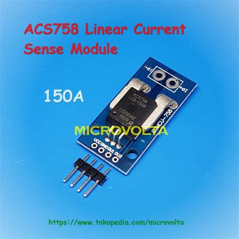 Jual ACS758 150A Linear Hall Effect Current Sensor Module Kota Bandung Microvolta Tokopedia