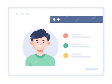 Premium Vector User Profile Interface Elements Illustration For Ui