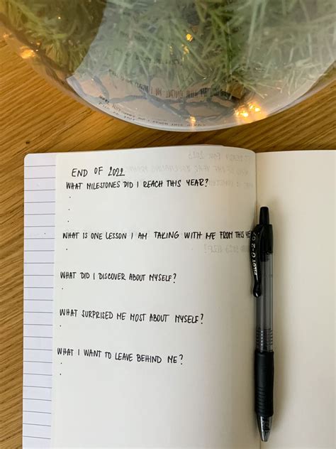 Reflecting On The Year Journaling Prompts