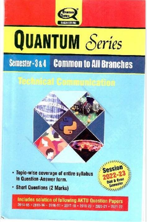 Technical Communication Semester 3 And 4 Aktu Quantum Session 2022 23