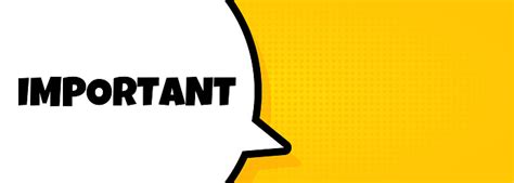 중요하다 중요한 텍스트가있는 음성 거품 배너 확성기 비즈니스 마케팅 및 광고용 격리된 배경의 벡터입니다 Eps 10 개념에 대한