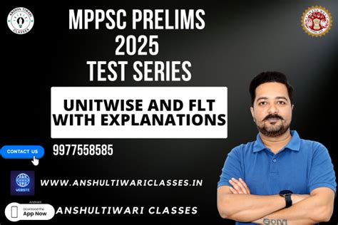 Mppsc Prelims 2025 Unit Wise And Full Length Test Series