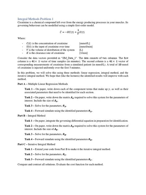 Integral Methods Tutorial Pdf Heat Capacity Matrix Mathematics