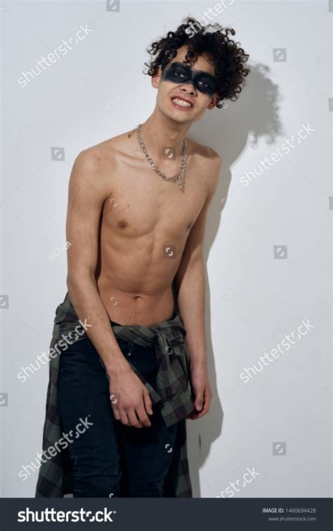 Naked Torso Masquerade Mask Man Face Stock Photo Edit Now
