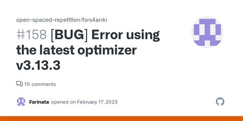 [bug] error using the latest optimizer v3 13 3 · issue 158 · open