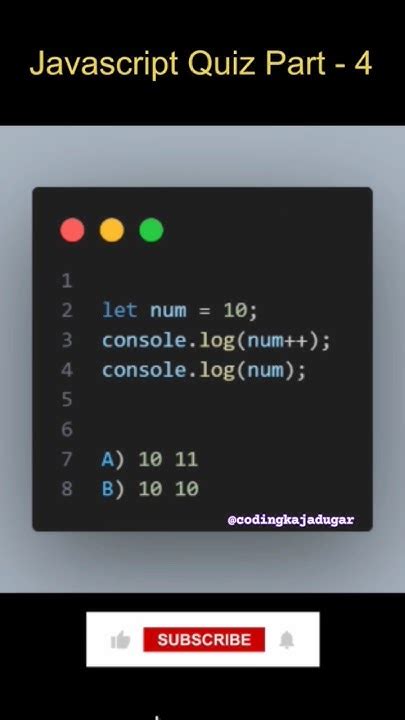 The Ultimate Challenge Javascript Quiz Part 4 Shorts Ytshorts Javascript Youtube