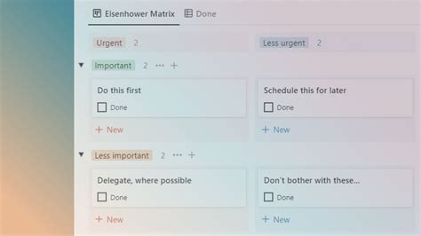 Eisenhower Matrix Notion Template Prioritize Your Tasks Projects Landmark Labs