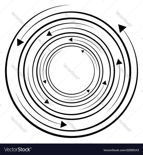 Circular Concentric Arrows Cyclic Cycle Royalty Free Vector