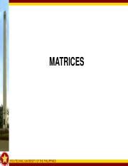 Understanding Matrices: Types and Operations | Course Hero