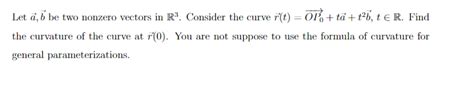 Solved Let ärő Be Two Nonzero Vectors In R3 Consider The