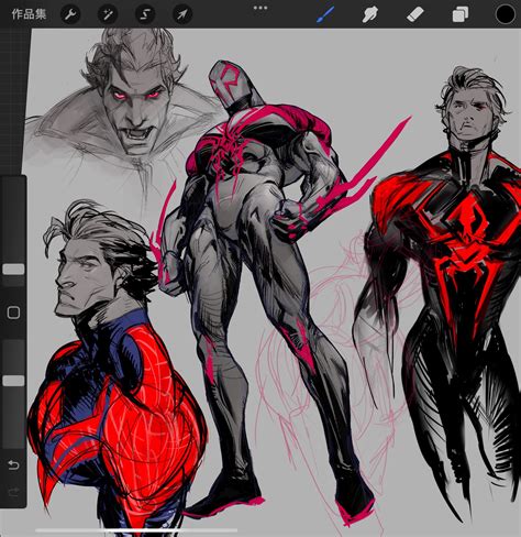 Miguel O Hara And Spider Man Marvel And More Drawn By Xkov