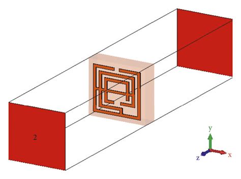 The Mtm Unit Cell Structure A Schematic Layout And B Cst Simulation Download Scientific