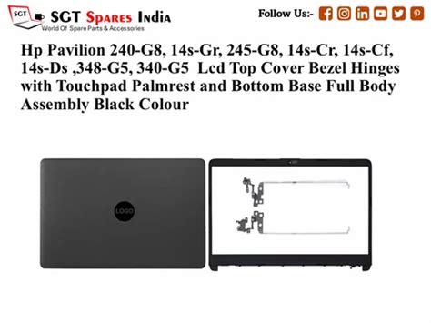 Laptop Lcd Top Cover With Bazel With Hinges For Hp Pavilion G S Gr G S Cr S