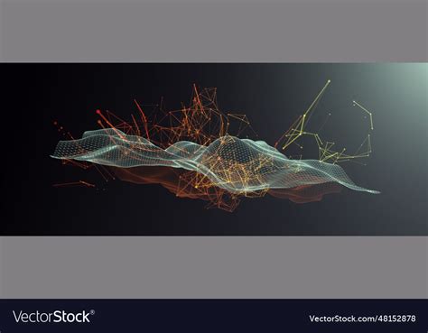 Polygonal Science Background With Connecting Dots Vector Image