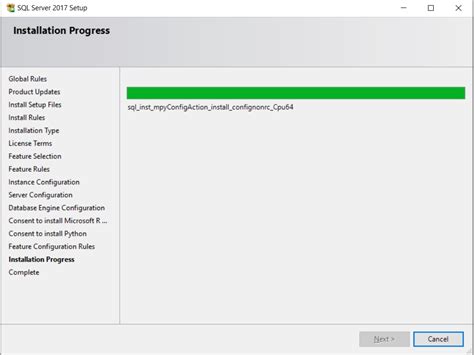 Установка sql server