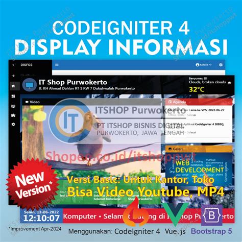 Jual Source Code Aplikasi Web Display Informasi Disfo Versi Basic