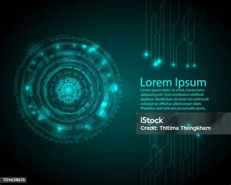 원형 디지털 기술 배경 뒤 공간 미래의 구조 요소 개념 배경 디자인을 추상화 합니다 디지털 비즈니스 벡터 기술 원과 기술 배경 0명에 대한 스톡 벡터 아트 및 기타 이미지