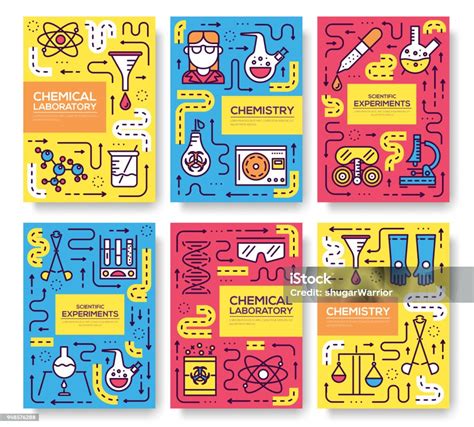 생물 학적 화학자 얇은 책자 카드 세트 선 Flyear 잡지 포스터 책 표지 배너의 화학 실험실 템플릿 과학자 직장 개요 초대 개념 배경입니다 레이아웃 품질 영국에 대한
