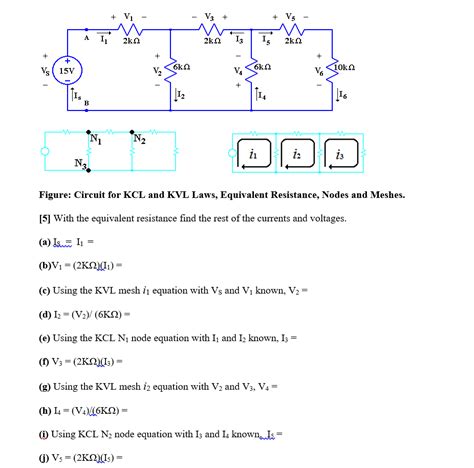 solved figure circuit for kcl and kvl laws equivalent