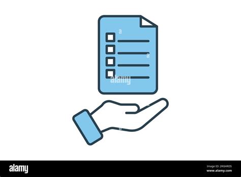 Survey Icon Icon Related To Survey Flat Line Icon Style Simple Vector Design Editable Stock