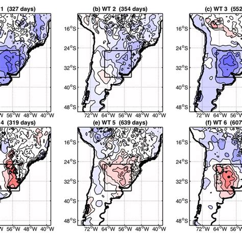3 Rainfall Anomaly Composites For The Six Cluster K Means Solution Download Scientific