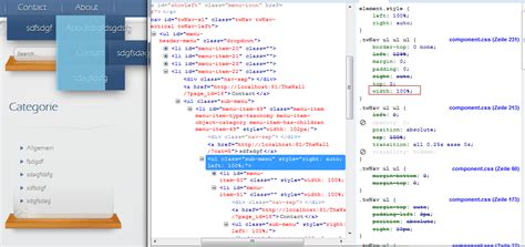 Javascript Submenu Width Set To 100 Not Working Stack Overflow