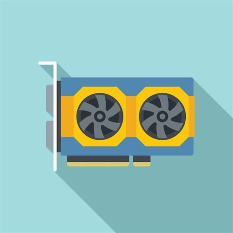 Premium Vector Video Card Processor Icon Flat Vector Computer Gpu Cpu Cooler