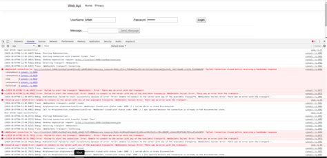 Asp Net Core Signalr Websocket Connection Failure Issue Dotnet Aspnetcore Github