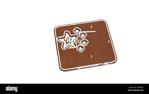 3d Rendering Of Gingerbread Cookie In Shape Of Symbol Of China Flag
