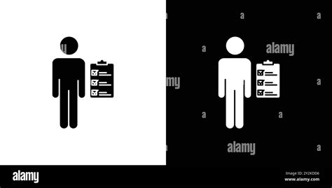 Personal Assessment Icon Linear Logo Mark Set Collection In Black And White For Web Stock Vector