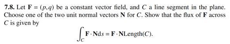 solved 7 8 ﻿let f p q ﻿be a constant vector field and c