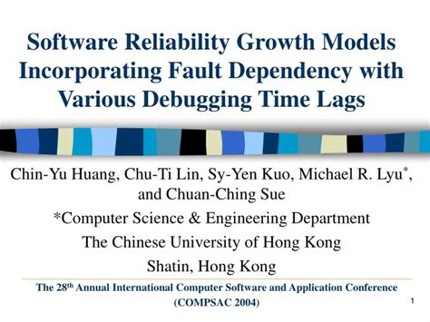 Ppt Software Reliability Growth Models Incorporating Fault Dependency