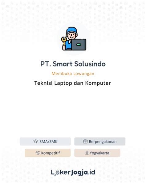 Lowongan Kerja Teknisi Laptop Dan Komputer Di Pt Smart Solusindo