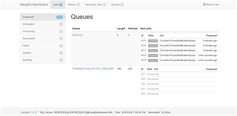 hangfire recurring jobs not performing job · issue 1149 · hangfireio