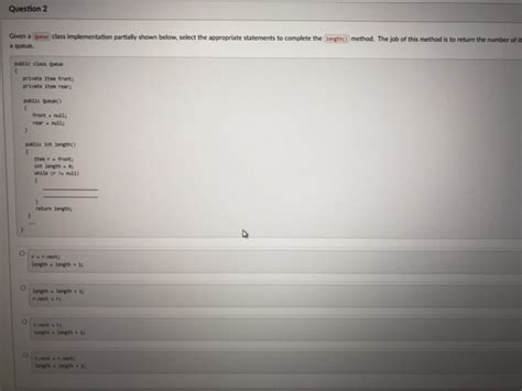 Solved Gestion 2 Question 2 Given A Queue Class