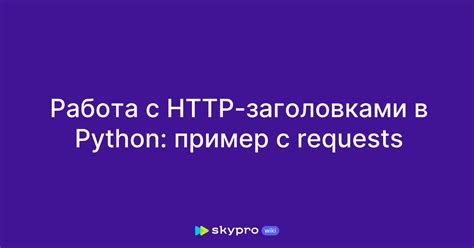 Работа с заголовками в Python пример с Requests