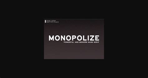Monopolize Font Font Canyon