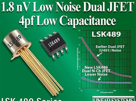 Dual Low Noise JFET Has Low Capacitance And High Input Impedance