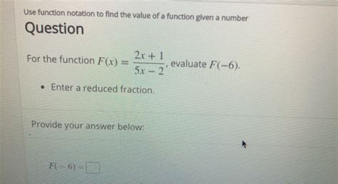 Solved Use Function Notation To Find The Value Of A Function Chegg
