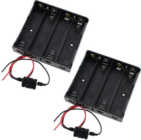 Luorng 2pcs 18650 Battery Holder 4 Series Output 14 8v