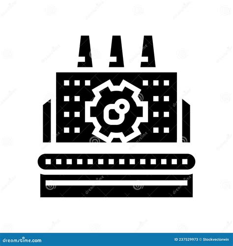 Manufacturing Erp Processing Glyph Icon Vector Illustration Stock