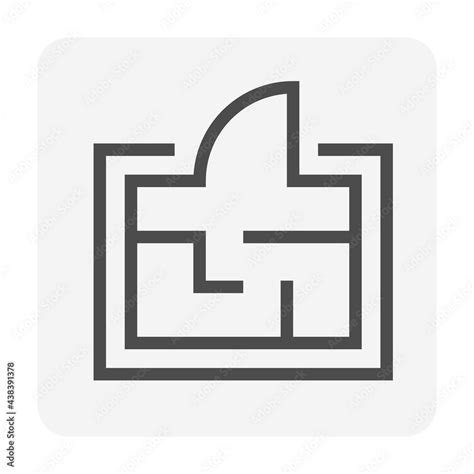 Floor Plan Or Floorplan Vector Icon Design In Top View That Drawing Consist Of Room Layout