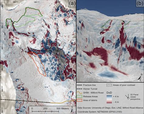 Dem Of Difference Dod Map Showing Topographic Differences Between Tls