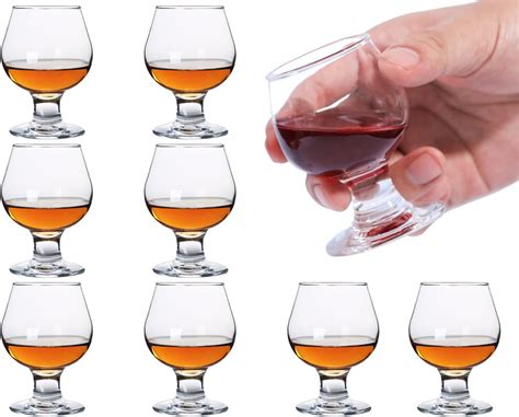 Glsairy Cute Shot Glasses Brandy Mini Shot Glass Snifters Sherry